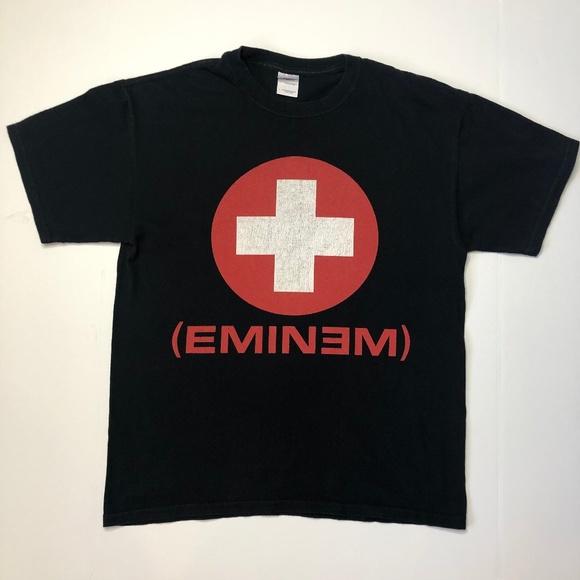 Gildan | Shirts | Eminem Slim Shady T Shirt Xs Red With White Cross ...